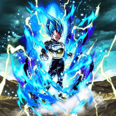 The Dragon Ball Character Is Surrounded By Blue Flames
