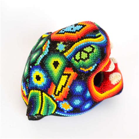Jaguar Head Huichol Art Huichol Crafts Huichol Art Shop