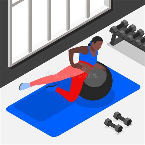 Ball Gymnastic Exercise Background Stock Vector Illustration Of