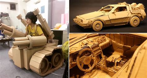 Japanese Artist Monami Ohno Turns Old Cardboard Boxes Into Amazing Models With Great Detail
