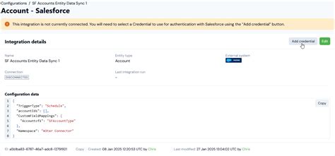Configuring Salesforce Entity Data Sync Integrations M3ter Documentation