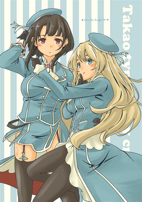 Atago And Takao Kantai Collection Drawn By Pot De Danbooru