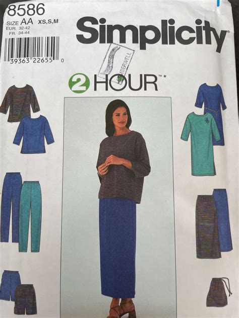Simplicity 8586 Tunic Sewing Patterns Sewing Sewing Patterns