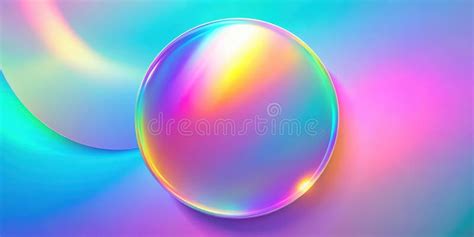 Abstract Iridescent Orb On A Vibrant Gradient Background Showcasing Smooth Curves And Luminous