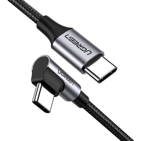 Ugreen M Angled Usb Type C To Usb Type C Cable Gray Black Acbugn Mwave