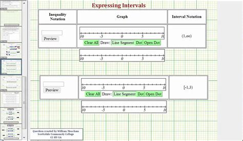 Ex Express Intervals Using Inequalities Using A Graphs An Using