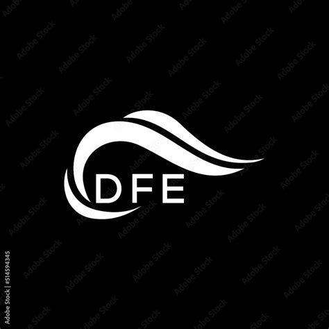 Dfe Letter Logo Dfe Best Black Background Vector Image Dfe Monogram