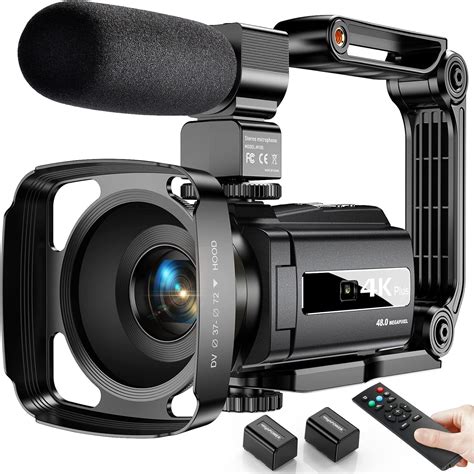 Videocamera 4K 48MP WiFi Vlogging Camera Videocamera Con IR Visione