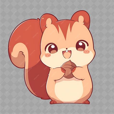 Premium Psd Png Cheerful And Optimistic Anime Squirrel Girl With A