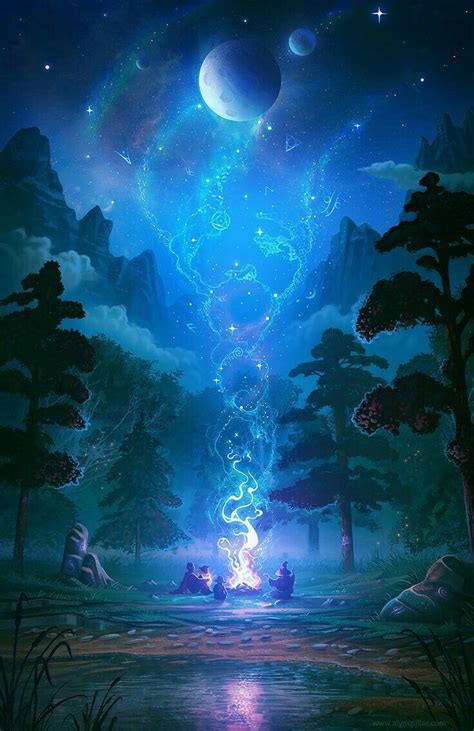Gambar Animasi Langit Malam Caroline Mitchell
