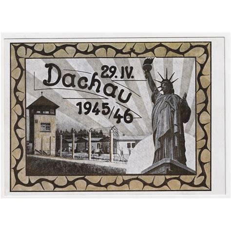 Liberation Of Dachau First Anniversary Postcard