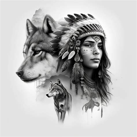Native American Girl Tattoo Designs