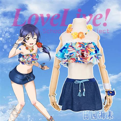 Cos Love Live Umi Sonoda Cosplay Costume Anime Swimwear Swimsuit