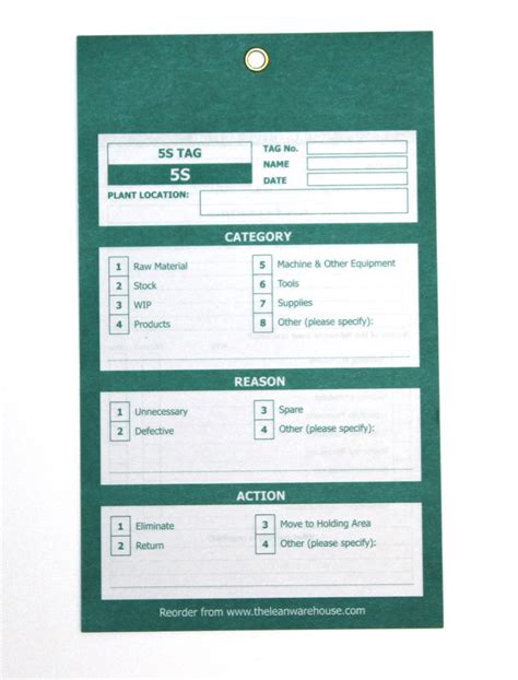 5s Tags 500 2 Part Green 155 Mm X 93 Mm Uk Office