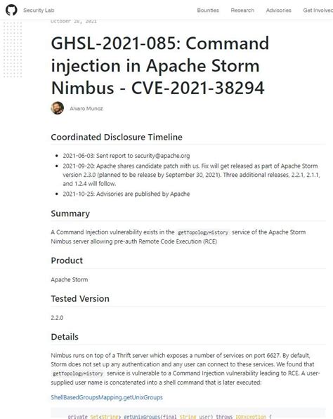 Two Critical Remote Code Execution Vulnerabilities In Apache Storm