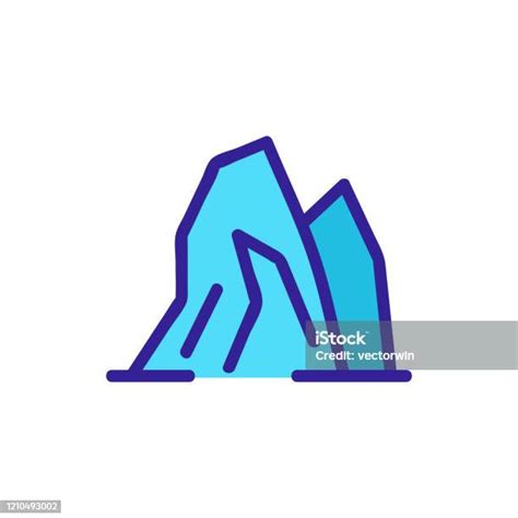 山脈圖示向量隔離輪廓符號插圖向量圖形及更多冒險圖片 冒險 剪貼畫 地平線 Istock