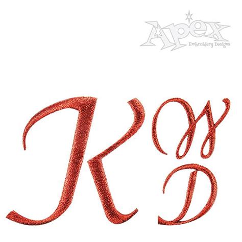 Victoria Script Embroidery Font Apex Monogram Designs And Fonts