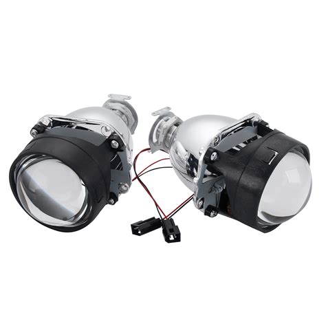 New 25″ Hid Bi Xenon Projector Headlights Lens H1 H4 H7 Retrofit Hi