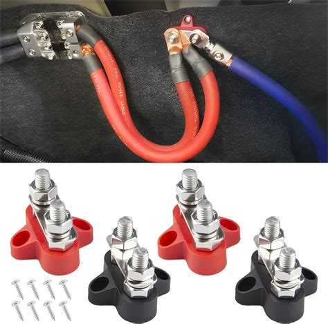 CGEAMDY 4 Pezzi Universale Morsettiera Bus Bar M8 Morsettiera Di