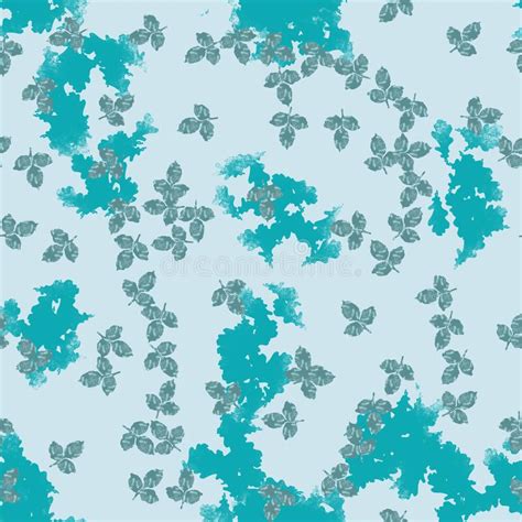 Repeated Pattern With Leaves Design Suitable For Digital Printing