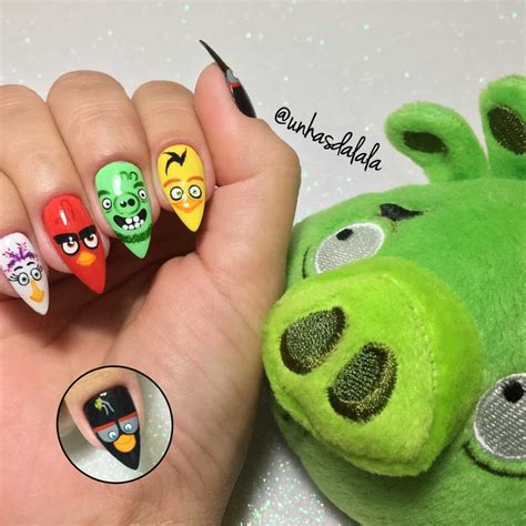 Unhas Decoradas Holo Francesinha Gravata Larissa Leite Unhas 💜