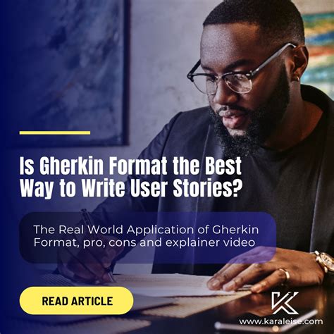 What Is Gherkin For Writing User Stories Karaleise Business