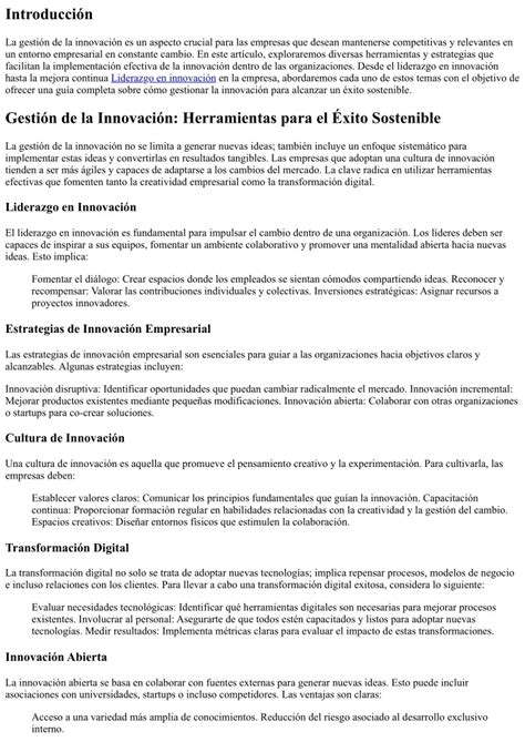 PPT Gestión de la Innovación Herramientas para el Éxito Sostenible