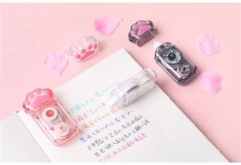 Kawaii Cat Paw White Out Correction Tape Lolifairies Kawaii Shop