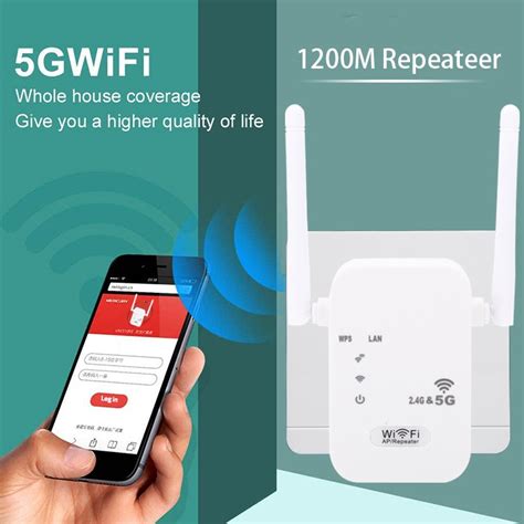 Jual 5G WiFi Reapeter 1200Mbps WiFi Extender Signal Range Amplifier Wireless Wifi Amplifier