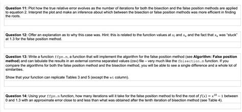 solved question 11 plot how the true relative error evolves as the