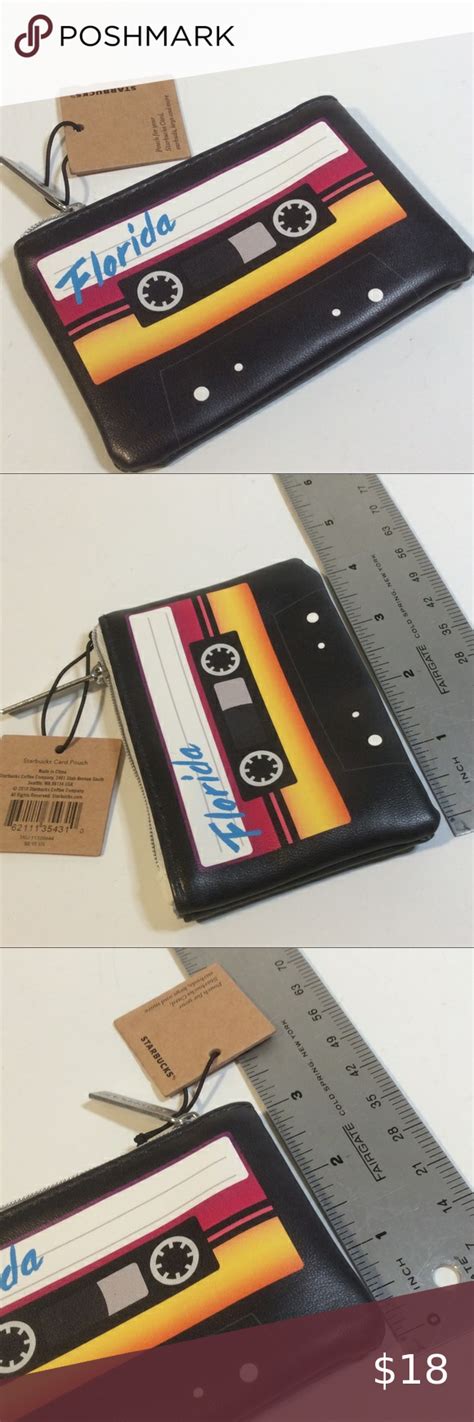 New Starbucks Florida Cassette Tape Coin Purse