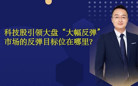 科技股引领大盘“大幅反弹”，市场的反弹目标位在哪里？哔哩哔哩bilibili