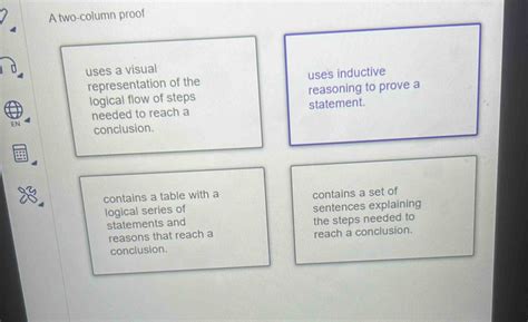 Solved A Two Column Proof En [math]