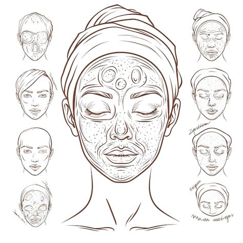 Premium Vector A Drawing Of A Womans Face With The Words Quot Natural