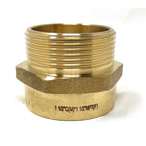 Lead Free G Thread To Npt Female Adapter 1 5x1 5 Bspp Cascada Showers