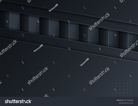 Abstract Black Overlap Layers Techno Background Stock Vector Royalty Free 2177316439
