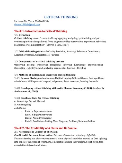 Critical Thinking Pdf Argument Deductive Reasoning