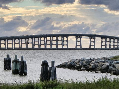 Oregon Inlet Bridge And Pilings Photograph By Patricia Januszkiewicz