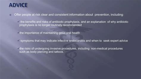 Antibiotics Prophylaxis For Infective Endocarditis Ppt