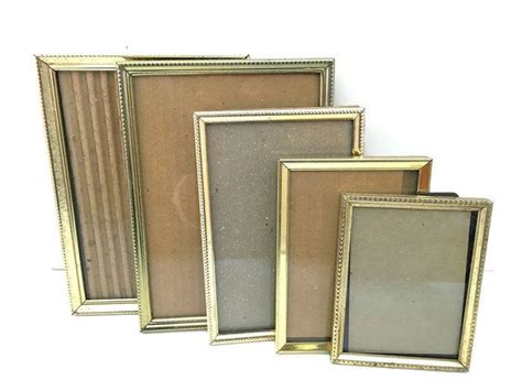 Vintage Gold Metal Picture Frames Retro Photo Frames