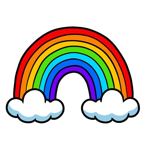 Easy Guide How To Draw A Colorful Rainbow And Clouds Clearly