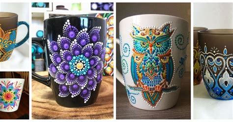 Aprende cómo decorar tazas con la técnica del puntillismo Decorando