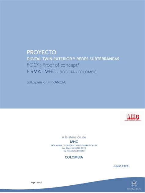 Poc Digital Twin Mhc Colombie Pdf