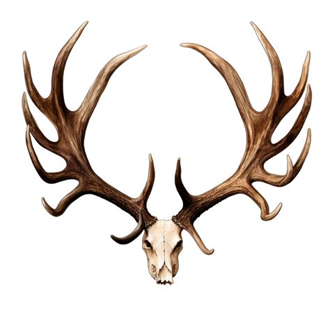 Mule Deer Skull Drawing Deer Ai Generative 33256783 Png
