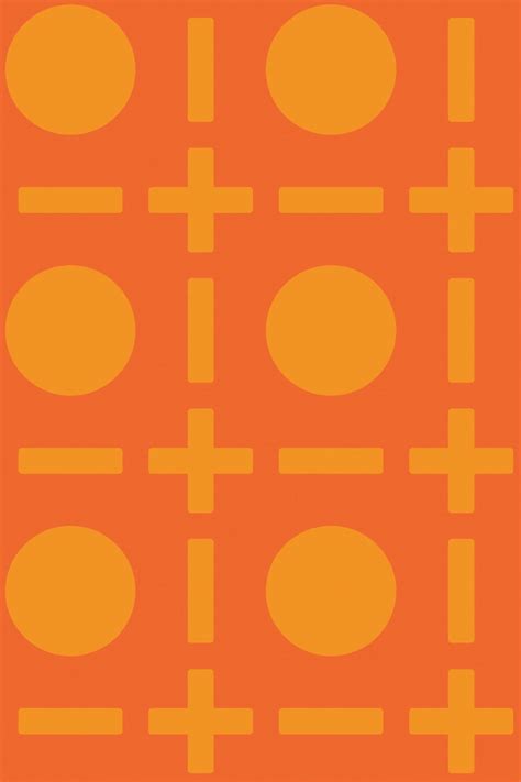 Vintage Orange Geometry Peel And Stick Wallpaper Or Non Pasted