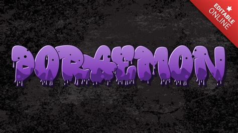 Doraemon Purple Graffiti Font Text Effect Generator