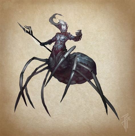 Artstation Drider Julien Carrasco Jeex Criaturas Monstros Bestas Fantásticas