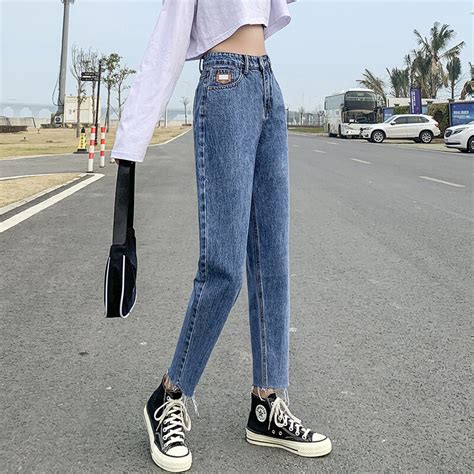 Pantalones Vaqueros Elásticos De Nueve Puntos Para Mujer Vaqueros De
