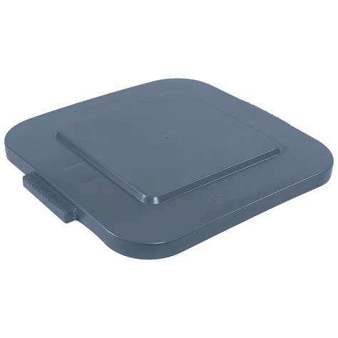 Rubbermaid® Brute® Square Trash Can Flat Lid 40 Gallon Gray