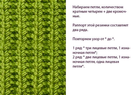 Английская резинка спицами схема вязания для начинающих